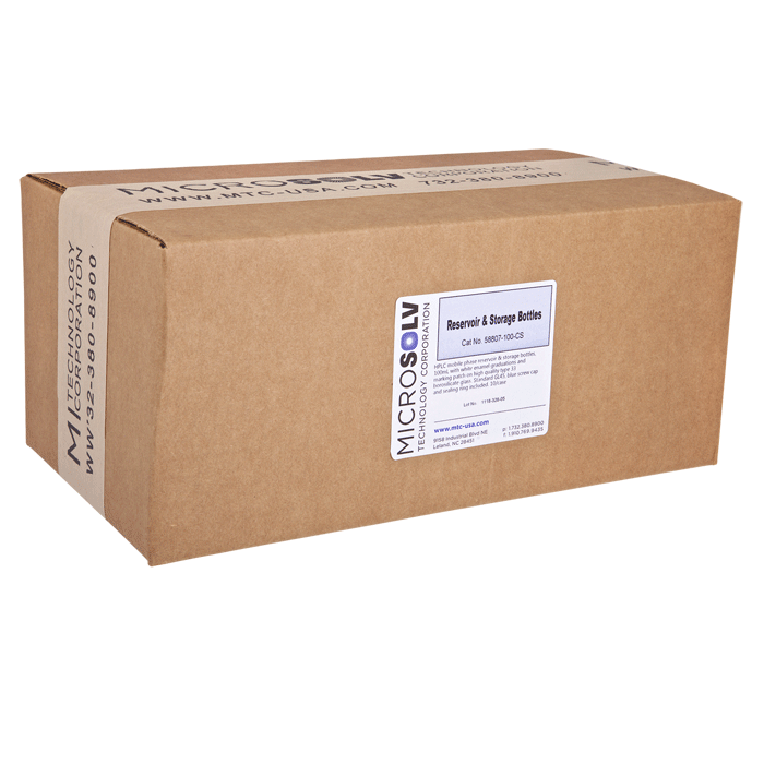 Bottles, HPLC Mobile Phase Storage, Glass, Clear, 100ml, Screw Top ...